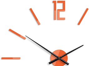 3D nalepovací hodiny Carlo oranžové