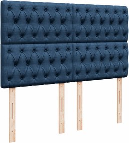 Box spring postel s matrací modrá 160x200 cm textil 3291344