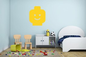 Lepy.cz Samolepka na zeď Lego - hlava Velikost (šířka x výška): 50x60cm, Barevná varianta: Bílá