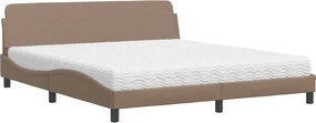 Postel s matrací Dover cappuccino 180 x 200 cm umělá kůže 3208461