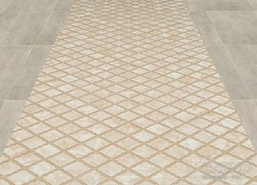Breno Koupelnová pěnová předložka SOFTY-TEX 79834 béžové dlaždice, šíře 65 cm, Béžová
