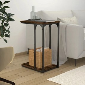 Odkládací stolek kouřový dub 40 x 30 x 60 cm kompozitní dřevo