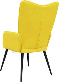 Relaxační židle hořčicově žlutá textil 327948