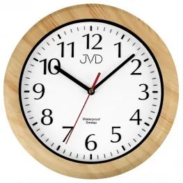 JVD SH494.4 - Vlhkotěsné hodiny s hezkou imitací dřeva
