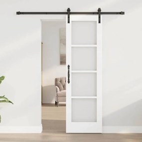 Posuvné dveře ORKDAL Bílá a černá 61 x 198,5 cm 3331818
