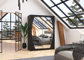 ADRK Furniture Skříň posuvná se zrcadlem ALEN 150 ADRK-SW-ALE-B-150