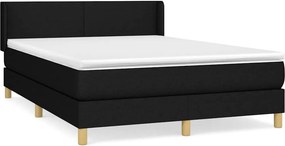 Box spring postel s matrací černá 140 x 190 cm textil 3130107