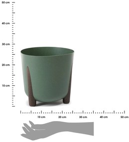 PLASTOVÝ KVĚTINÁČ MOSS ECO 25X26 CM ZELENÁ