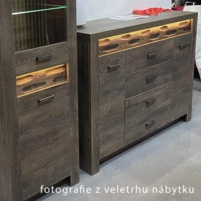 Indianapolis T | rozkládací jídelní stůl 160 cm | jasan tmavý