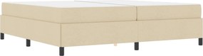 Postel s boxspringem Krémová 200 x 200 cm textil 3398890