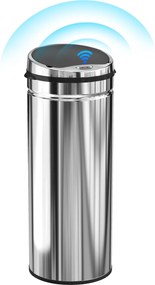 HOMCOM 50 l automatický odpadkový koš, nerezový, s pohybovým senzorem | Aosom