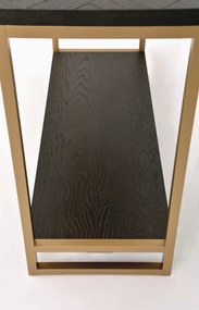 Konzolový stolek Seville 110 cm z masivu černý/zlatý