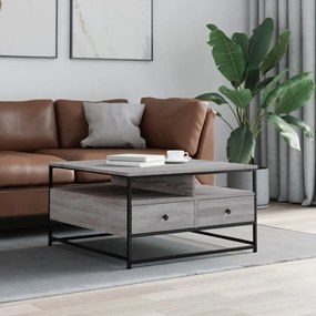 vidaXL Konferenční stolek šedý sonoma 80 x 80 x 45 cm kompozitní dřevo