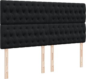 Box spring postel s matrací černá 180x200 cm samet 3292414