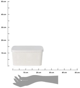 Úložný koš Simple 23 cm bílý