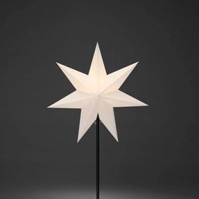 Dekorační papírová hvězda, 7 cípů bílá výška 65 cm