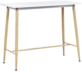 Barový stůl 90 x 50 cm  bílý a světlý CHAVES Beliani