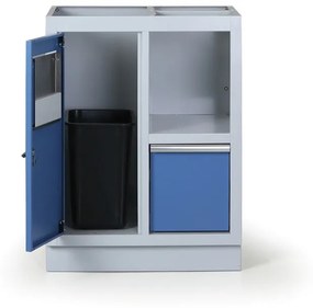 Dílenská skříňka s odpadkovým košem k pracovní desce EXPERT, 680 x 455 x 910 mm