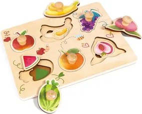 HAPE Vkládací puzzle Ovoce / 12 dílků / s úchyty / od 2 let