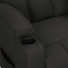 Polohovací křeslo černé textil 339084