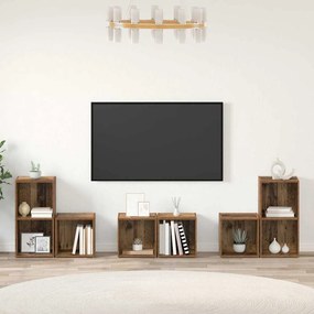 Sestava TV skříněk 6 ks Staré dřevo Kompozitní dřevo 3393162