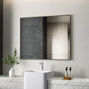Erga Rectangle, obdélníkové zrcadlo 100x80 cm, černý rám, ERG-V01-RECTAGLE-1080-BK