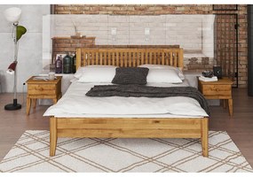 Dvoulůžková postel z dubového dřeva 200x200 cm Odys - The Beds