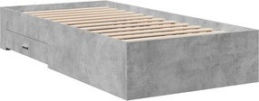 Rám postele se zásuvkami betonově šedý 75 x 190 cm kompozit 3280443
