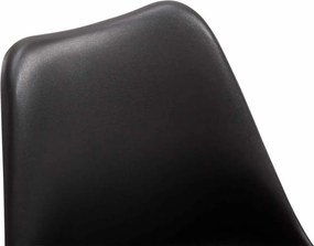 Sada 4 jídelních židlí Maverick W plast – černá
