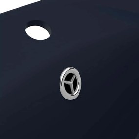 Luxusní umyvadlo přepad oválné tmavě modré 58,5x39 cm keramika 146935