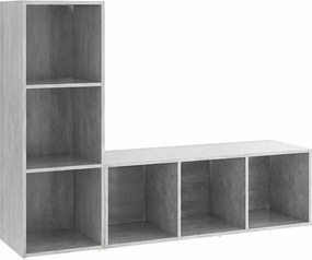 TV skříňky 2 ks betonově šedé 107 x 35 x 37 cm dřevotříska 3079938