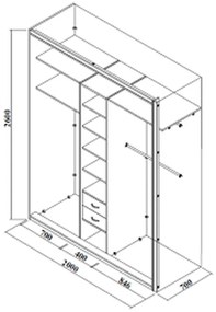 Stolar Bali D3 Barva: Grafit