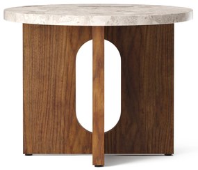 AUDO (MENU) Odkládací stolek Androgyne Ø50, Walnut, Stone