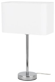Stolní lampa Cadre 1xE27 Max.25W Chrome/Transparent PVC/Bílá
