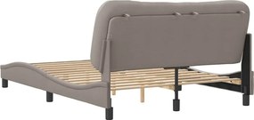 Rám postele bez matrace Hvar taupe 140 x 190 cm textil 3207769