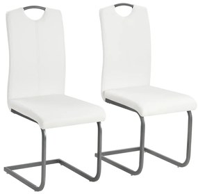 Konzolové jídelní židle 2 ks bílé umělá kůže,  246195