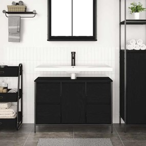 Skříňka Pod Umyvadlo Se Zásuvkami Černý Dub 90X34,5X60 Cm