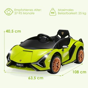 Costway 12 V Lamborghini dětské elektrické autíčko s 2,4 G dálkovým ovládáním