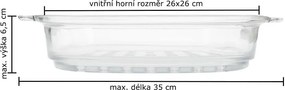 Pyrex Skleněný napařovací nástavec 26 x 26 x 6,5 cm