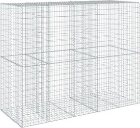 Gabionový koš s víkem 250 x 100 x 200 cm pozinkované železo 3295228
