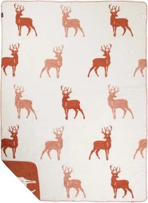 Béžovo-rezavý oboustranný pléd s jeleny Deer Rusty XL – 150*200*3 cm