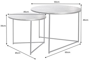 Odkládací stolek 2 ks GAIA Dekorhome 40 cm