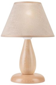 Stolní lampa PERA 1xE27/60W/230V béžová/buk