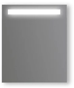 Amirro Zrcadlo na zeď chodbu do pokoje ložnice předsíně koupelny LUNA - 50 x 60 cm s LED podsvíceným pruhem 902-043