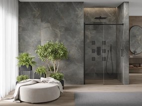 Mexen Omega posuvné sprchové dveře 140 cm, transparentní, černé - 825-140-000-70-00