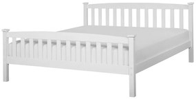 Dřevěná postel 160 x 200 cm bílá GIVERNY