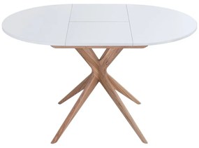 Kulatý rozkládací jídelní stůl s přídavnou deskou ø 90 cm Jubi – Ragaba