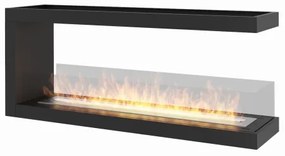 InFire - Rohový BIO krb 120x50 cm 3kW oboustranný