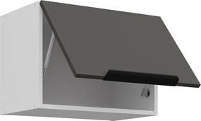 ARIA po | horní skříňka 50 GU-36 1F výklopná | 50 cm | ANTI FINGERPRINT povrch | bílá/šedá grafit