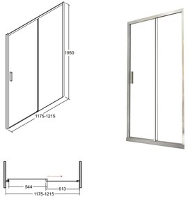 Besco Actis sprchové dveře Rozměr sprch.dveří: 120cm